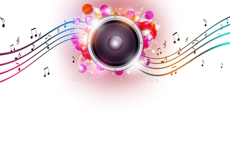 Colorful Music Funky Background Stock Illustration - Illustration of ...