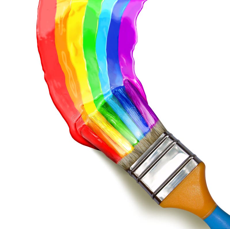 Multicolor Brush stock illustration. Illustration of seven - 22933177