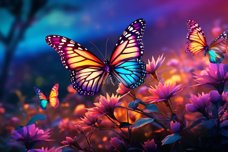 Multicolor Butterfly Vector Stock Vector - Illustration of shape ...