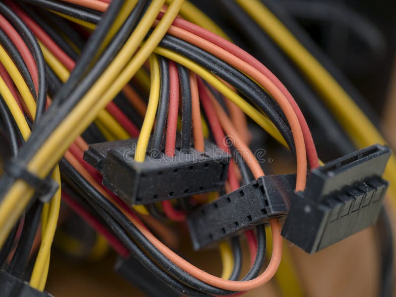 Multicolor Cables and Connectors Stock Image - Image of technology ...