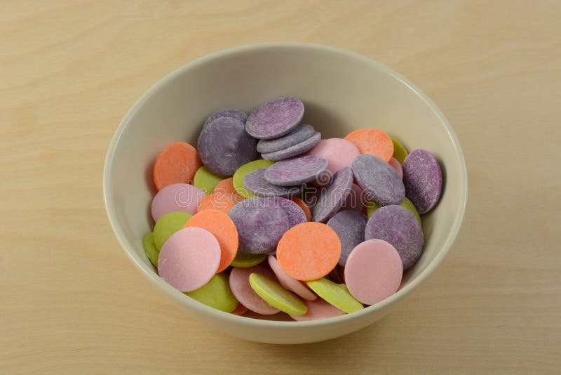 Multicolor candy discs stock image. Image of green, table - 89731349