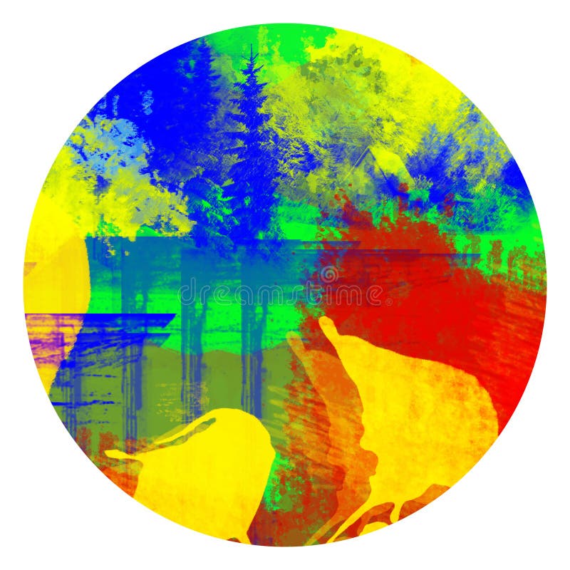 Multicolor Circle,round Shape, Art Abstract Background, Isolated Web ...