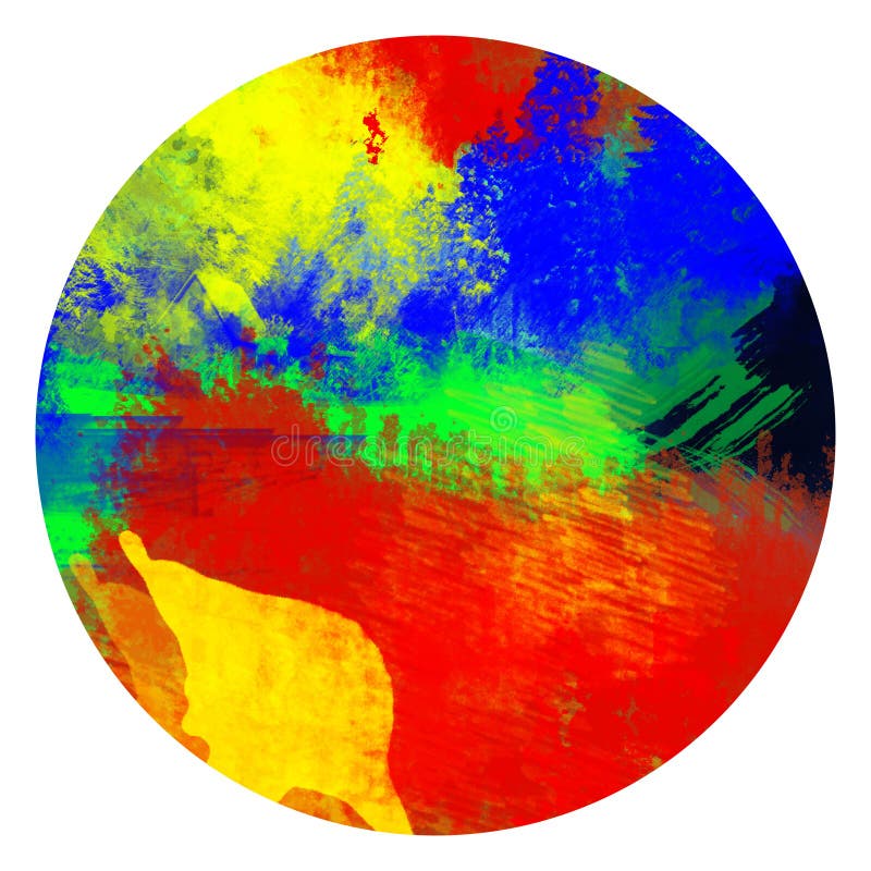 Multicolor Circle,round Shape, Art Abstract Background, Isolated Web ...