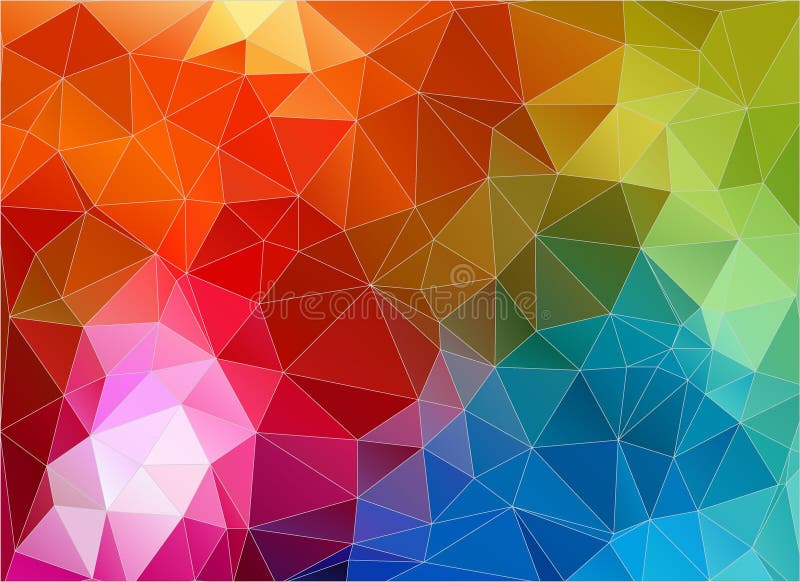 Multicolor Color Geometric Triangle Wallpaper Stock Vector ...