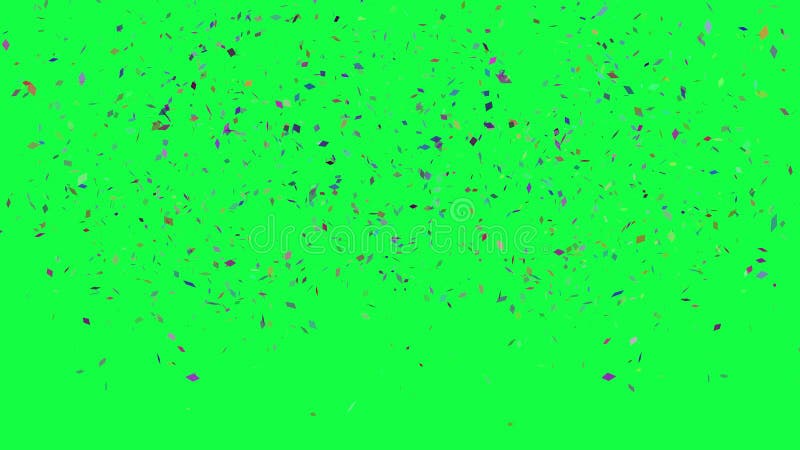 Multicolor Confetti Exploding on the Side of the Green Screen Stock ...