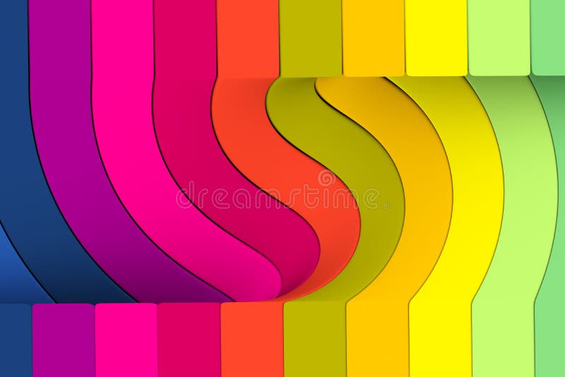 Multicolor Curved Boxes Abstract Background Stock Illustration ...