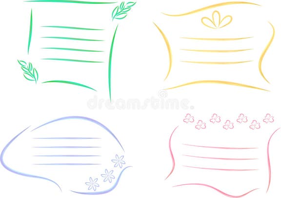 Multicolor Decorative Irregular Abstract Frames Text Box Vector Stock ...