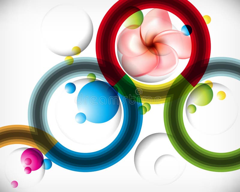 Multicolor Design with Flower Background Stock Vector - Illustration of ...