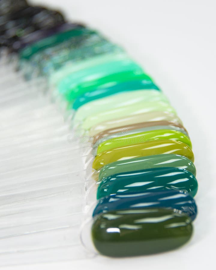 Multicolor Different Palette Gel Varnishes Examples for Manicure on the ...