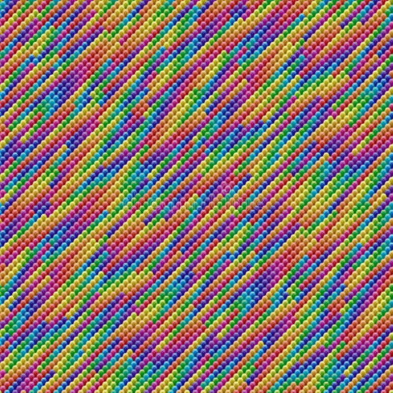 Multicolor Dotted Stripes Seamless Pattern in a Rainbow Color Palette ...