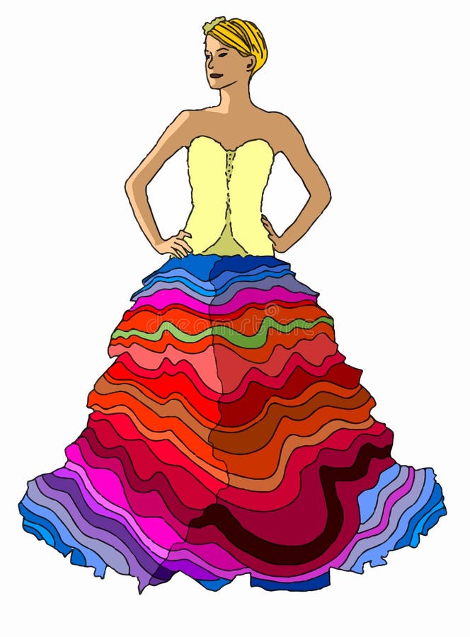 Multicolor Dress Stock Illustrations – 4,221 Multicolor Dress Stock ...