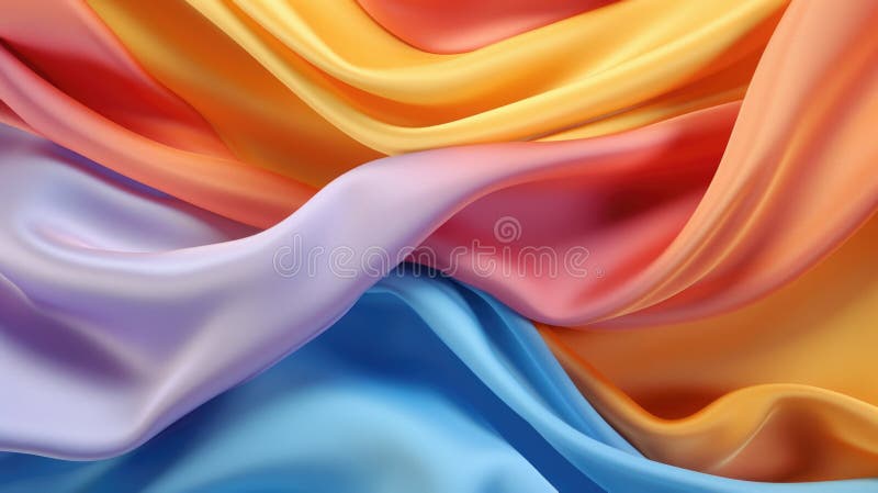 Multicolor Fabric Silk Texture for Background Stock Photo - Image of ...