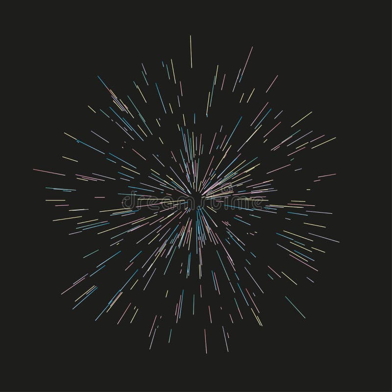 Multicolor Fireworks Festive Background Radiating from the Center of ...