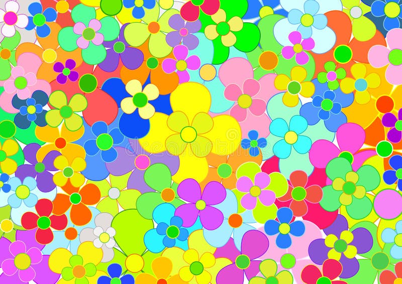 Multicolor Flowers Background Stock Vector - Illustration of abstract ...