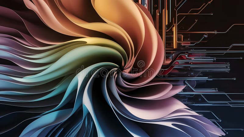 Multicolor Fractal Background for Technology, Site and Wallpaper Stock ...