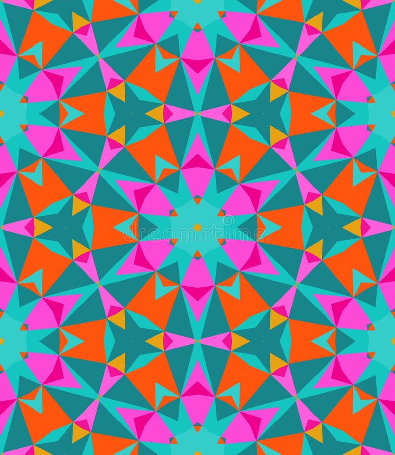 Multicolor Geometric Pattern in Bright Color. Stock Vector ...