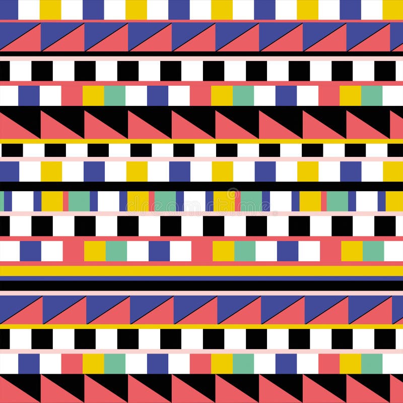 Multicolor Geometric Pattern, Squares and Triangles Background ...