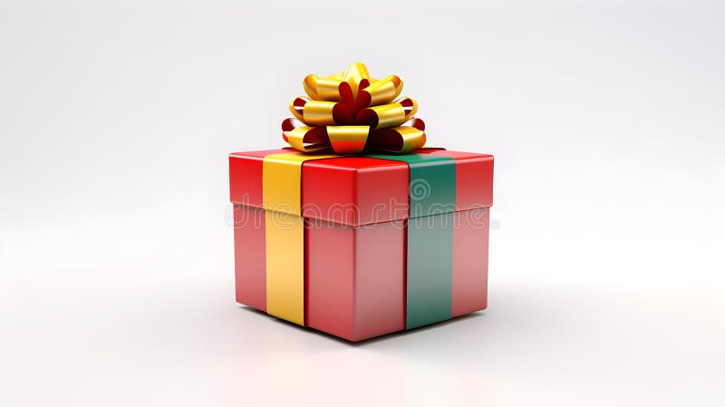 Multicolor Gift Box in Front of a Light Background with Copy Space ...