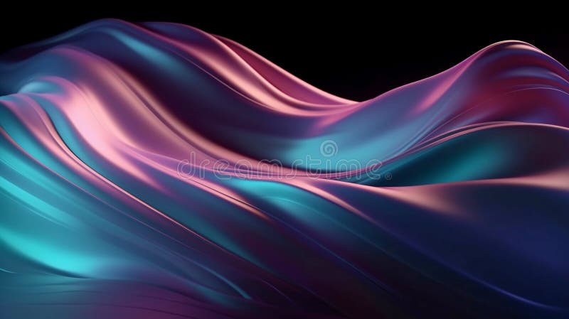 Multicolor Glowing Drapery Metal Dynamic Wave, Gradient Color Texture ...
