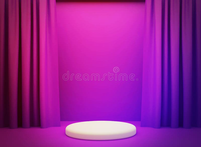 Multicolor Gradient 3d Rendered Stage with Spot Light Abstract Modern ...