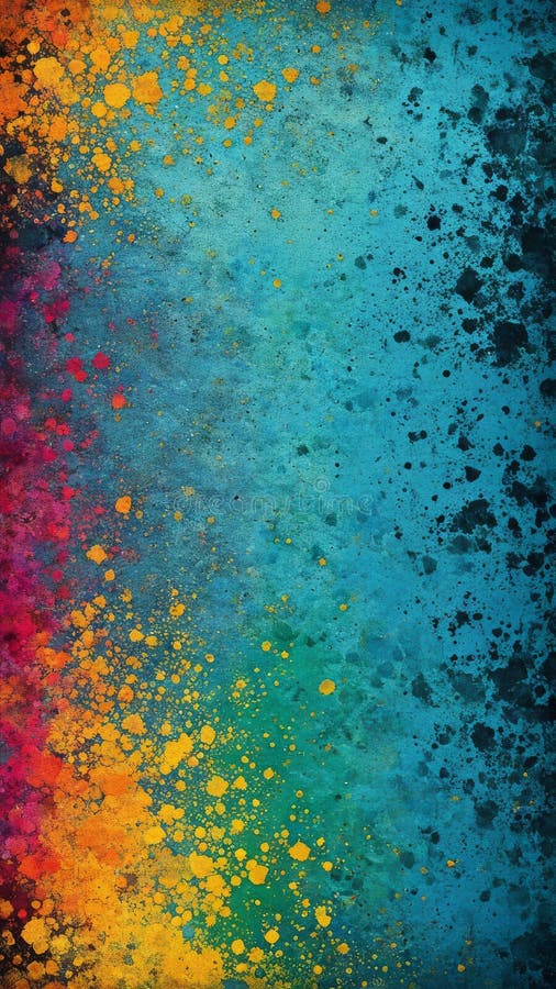 Multicolor Grunge Vertical Background with Paint Splashes, Distressed ...