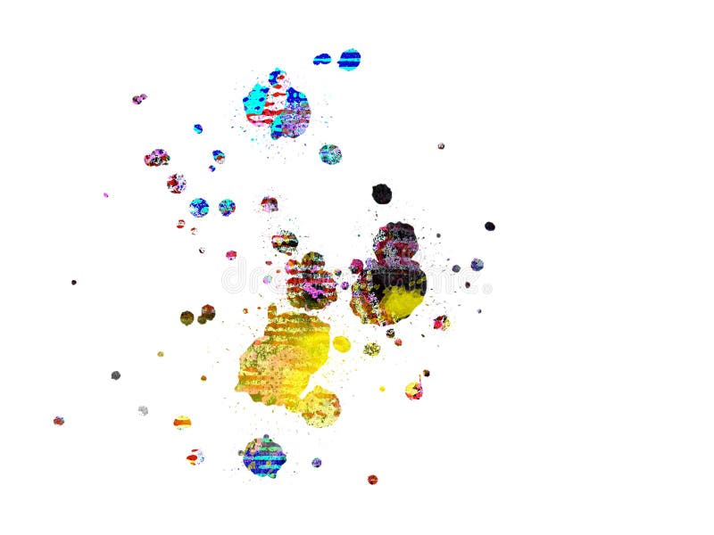Multicolor, Halftone Spotted Ink Splash , Splatter Design Element ...