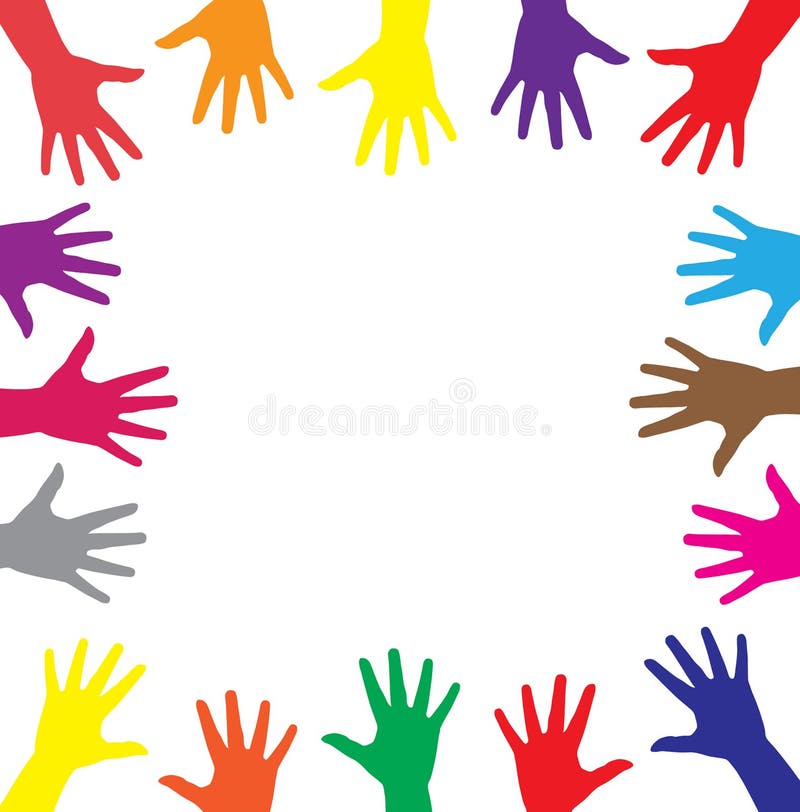 Multicolor hands stock vector. Illustration of palm, artwork - 14369317