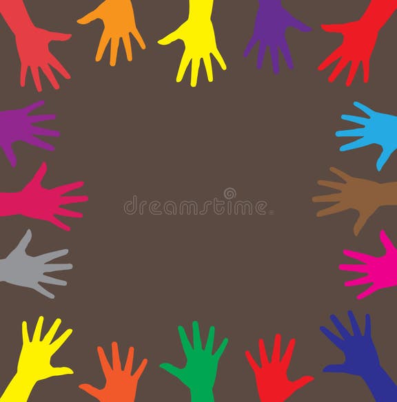 Multicolor hands stock vector. Illustration of creative - 18898948
