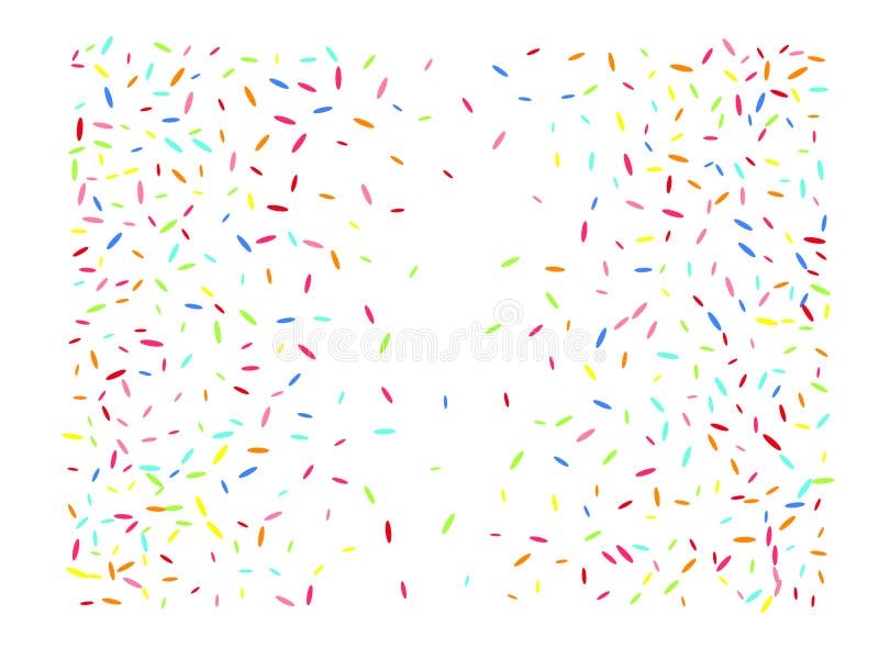 Multicolor Hexagonal Shape Confetti Digital Stock Illustration ...