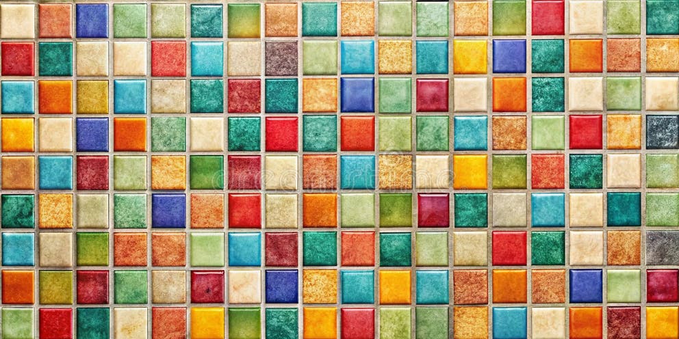 Multicolor High Resolution Wall Tiles Design Stock Illustration ...
