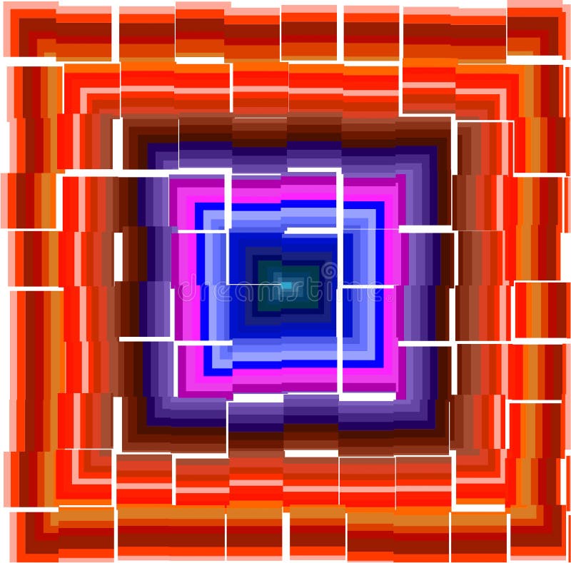 Multicolor Horizontals Blurs Squares Stock Illustration - Illustration ...