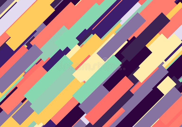 Multicolor Illustration Geometric Shape Diagonal Line. Background Stock ...