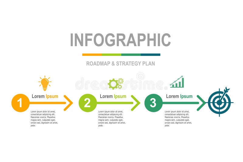 Multicolor Infographic Element Template, Business Concept with , 3 ...