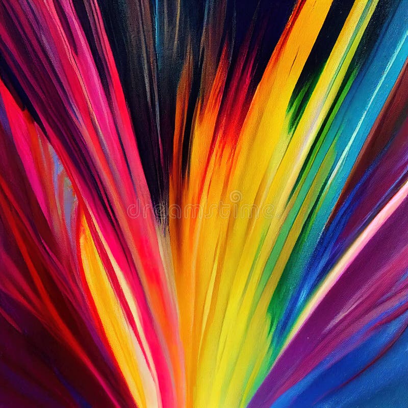 Multicolor Intertwined Splatter Background. Rainbow Splatters and Paint ...