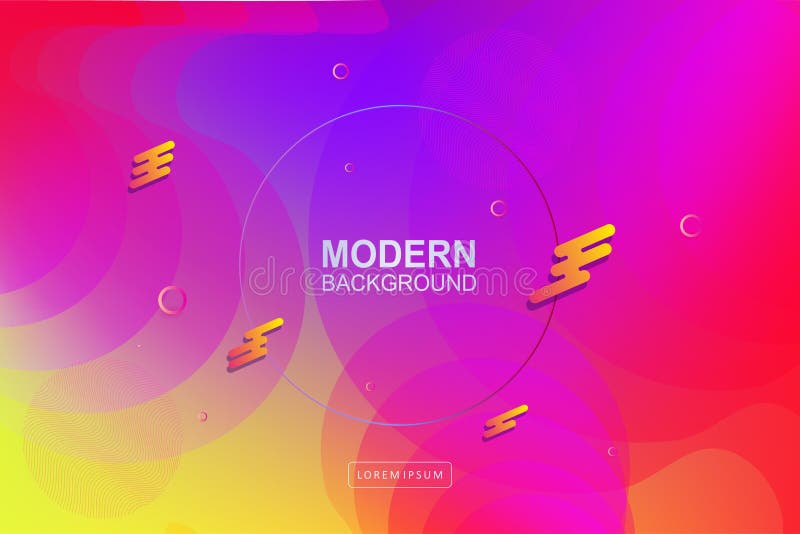 Multicolor Iridescent Design with Gradient, Abstract Round Shapes Stock ...