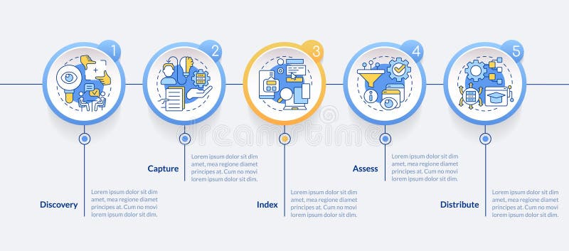 Multicolor Knowledge Management Layout with Line Icons Stock Vector ...