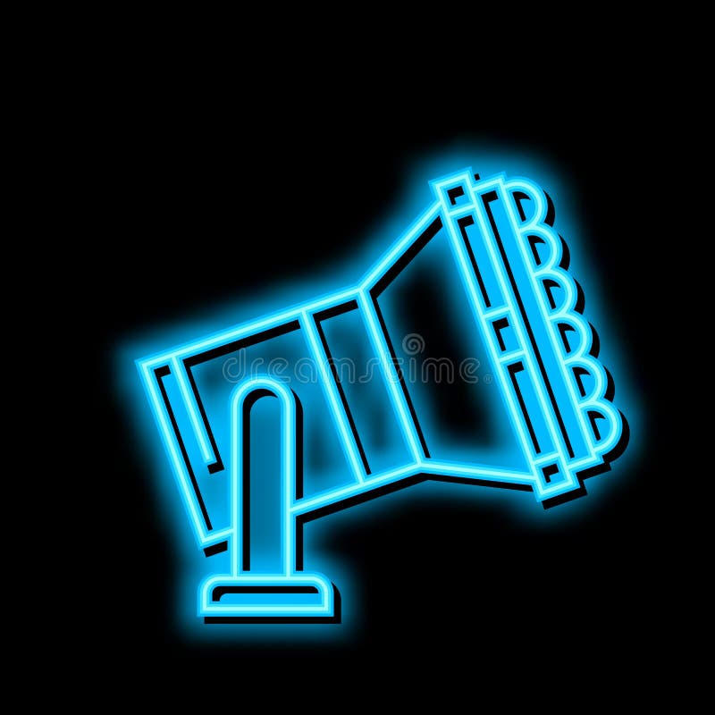 Multicolor Lamp Spotlight Lighting Neon Glow Icon Illustration Stock ...