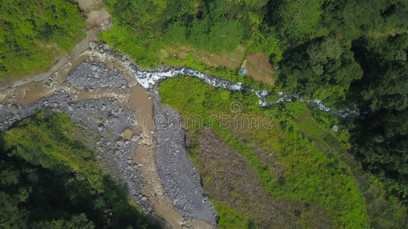 Multicolor Landscape with Confluence of Two Rivers. Beautiful Vivid ...