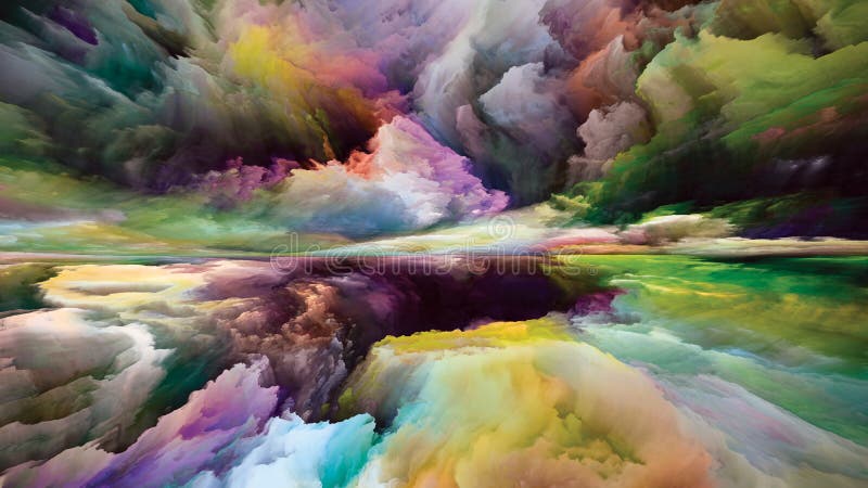 Emergence of Land and Sky stock illustration. Illustration of ...