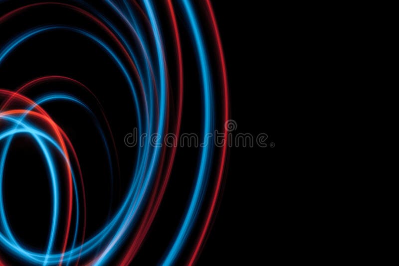 Multicolor Led Light Painting Round Trails Abstract Background Stock ...