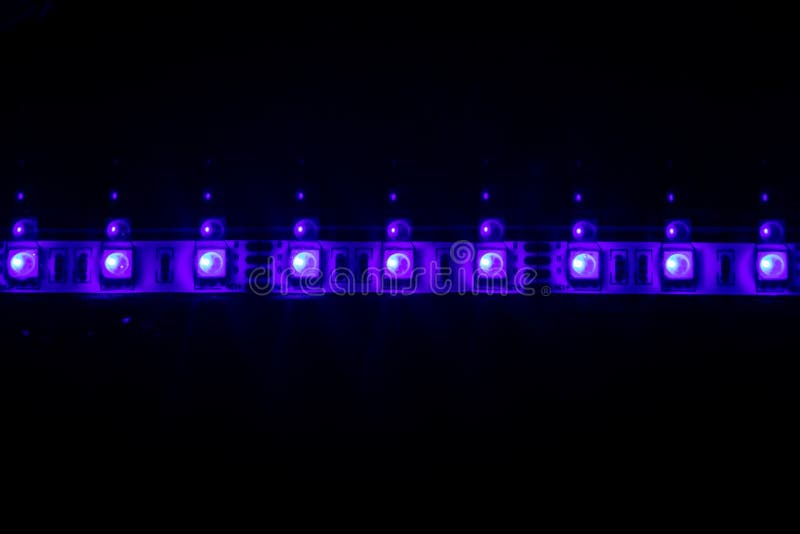 Multicolor LED Light Strip at Night Stock Image - Image of modern ...