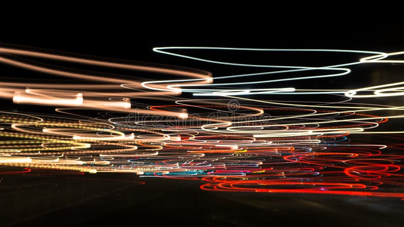 Multicolor Light Painting Long Exposure Abstract Night Curve Lights ...