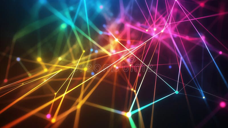 Multicolor Light Rays Abstract Composition Image Render 3d, Ai ...