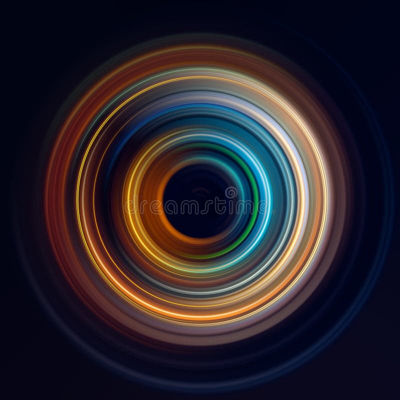 Abstract Colored Circle Lines Stock Illustration - Illustration of ...