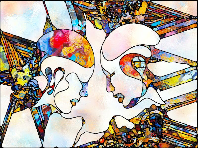 Virtual Stained Glass stock illustration. Illustration of dream - 201277046