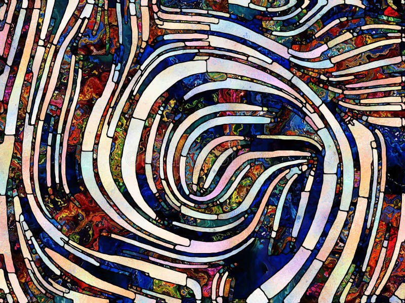 Virtual Stained Glass stock illustration. Illustration of fractured ...