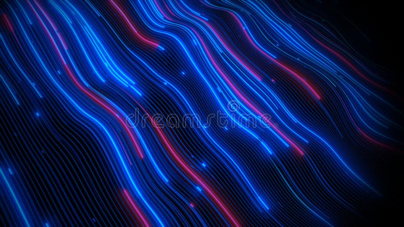 Multicolor Lines of Neon Light Wave Abstract Background Stock ...