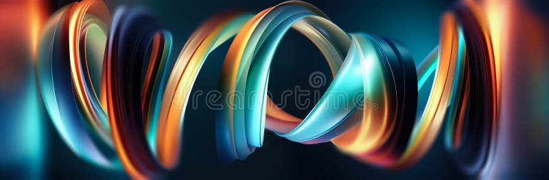 Multicolor Luminous Ribbon Background Stock Illustration - Illustration ...