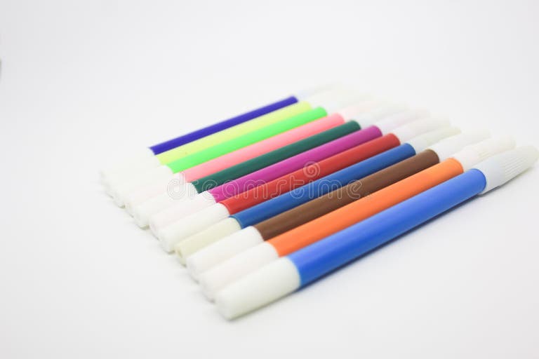 Multicolor Marker Isolated stock photo. Image of paper - 137260558