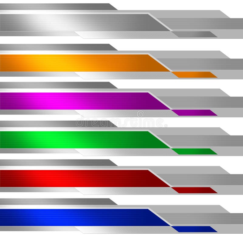 Multicolor Metálico De La Bandera Stock de ilustración - Ilustración de ...